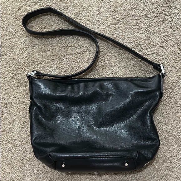 Perlina | Bags | Perlina Black Leather Shoulder Bag | Poshmark